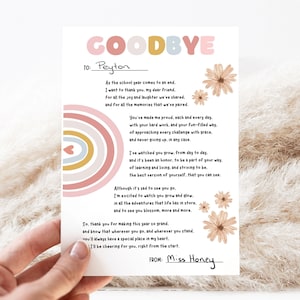 Teacher Goodbye Gift to Students, Last Day of School Gift From Teacher ...