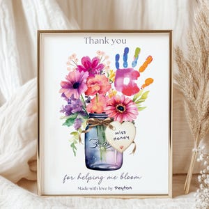 Teacher Appreciation Gift Handprint Art Instant Download | Printable ...