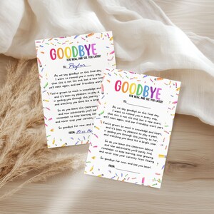 Teacher Goodbye Gift to Students, Last Day of School Gift From Teacher ...