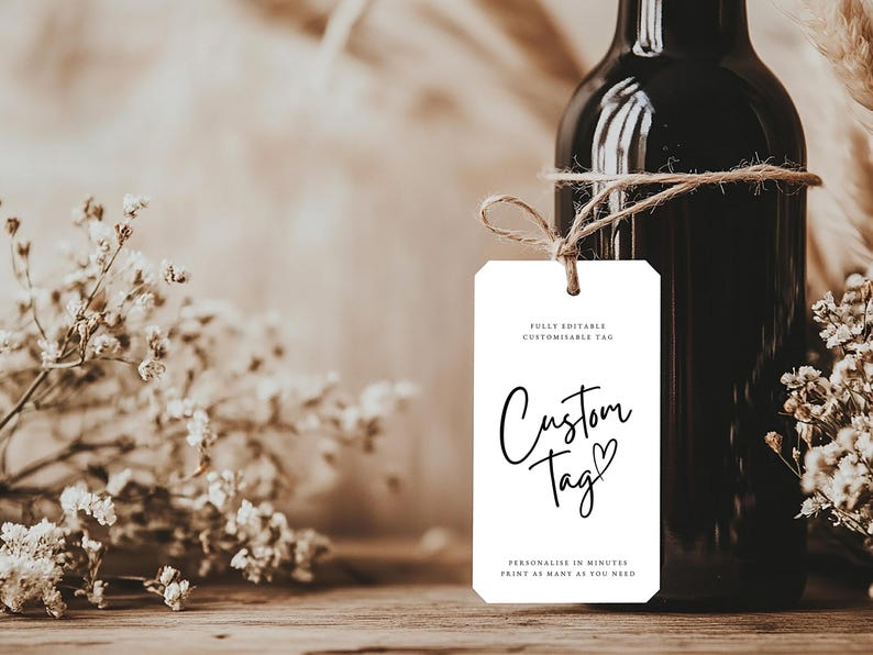 Editable Thank You Tag Template | 2.5x3 Canva Gift Tag | Printable ...