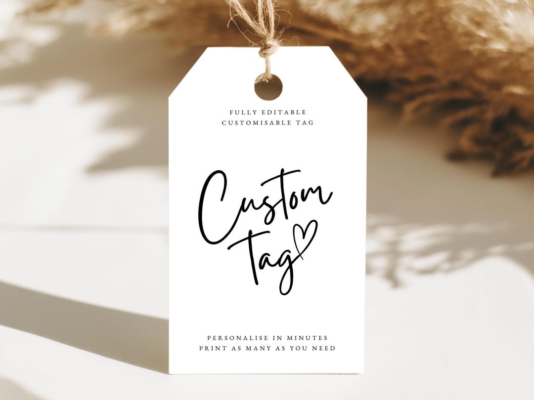 Editable Thank You Tag Template | 2.5x3 Canva Gift Tag | Printable ...