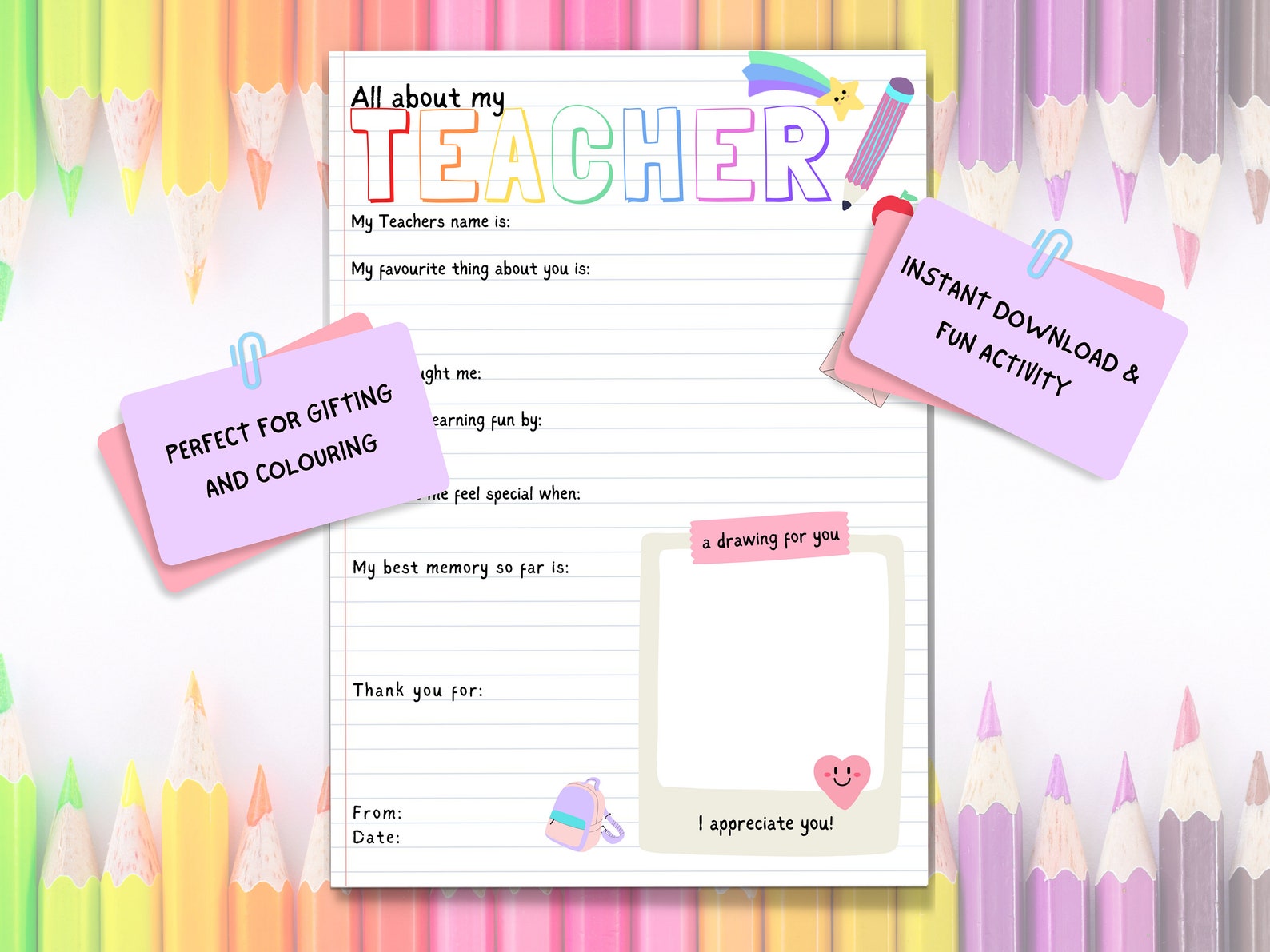 Teacher Appreciation Week Printable, Teacher Appreciation Week, All ...