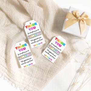 Editable Thank You Gift Tag | You Rule Appreciation Tag Template ...