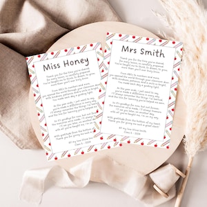 Editable Teacher Goodbye Gift, Last Day of School Gift to Teacher ...