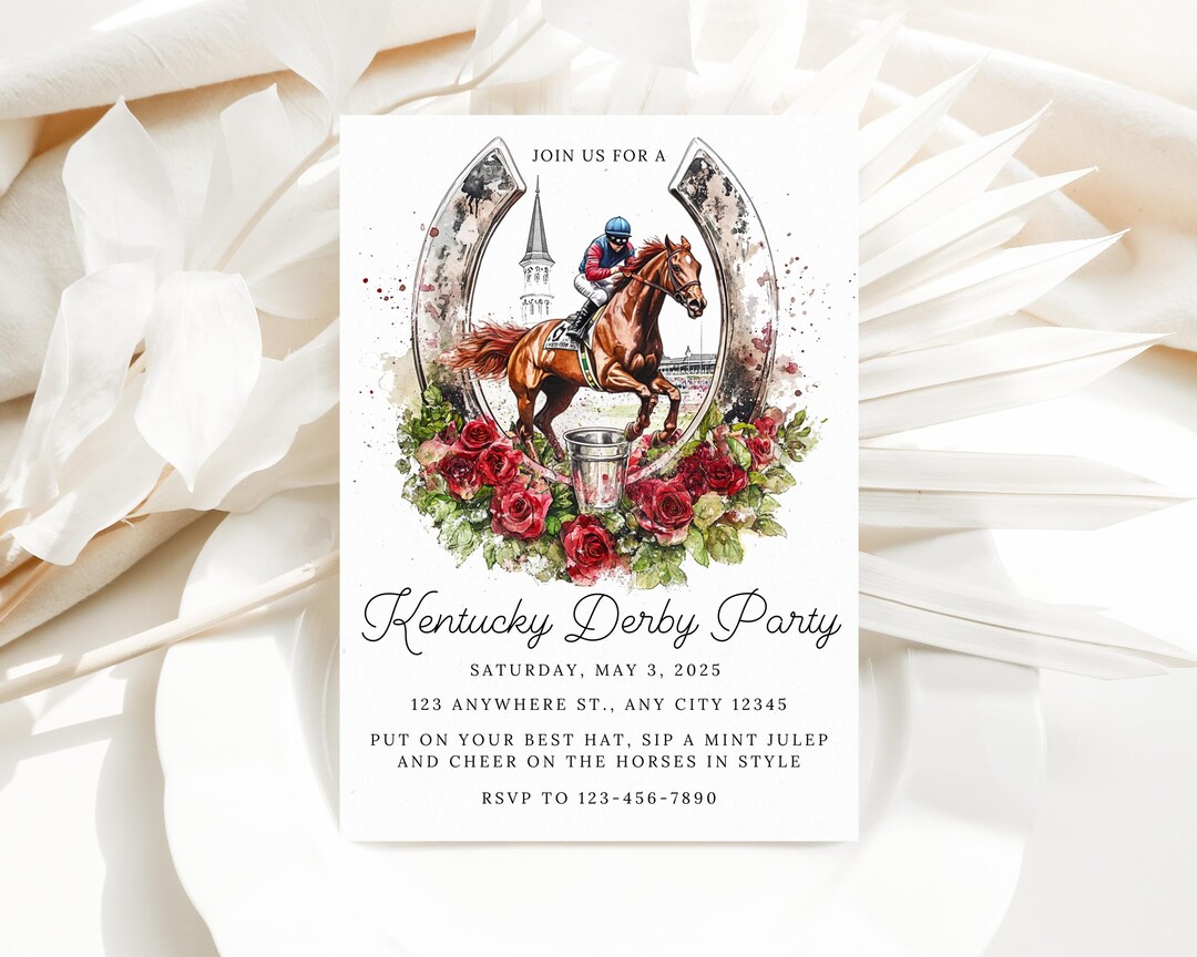 Kentucky Derby Party Invitation | Talk Derby to Me | Kentucky Derby ...