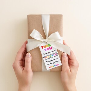 Editable Thank You Gift Tag | You Rule Appreciation Tag Template ...