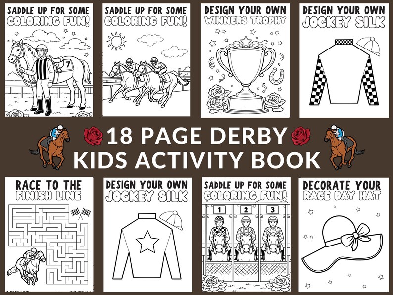Kentucky Derby Game | Kentucky Derby Activity | Kentucky Derby Coloring ...