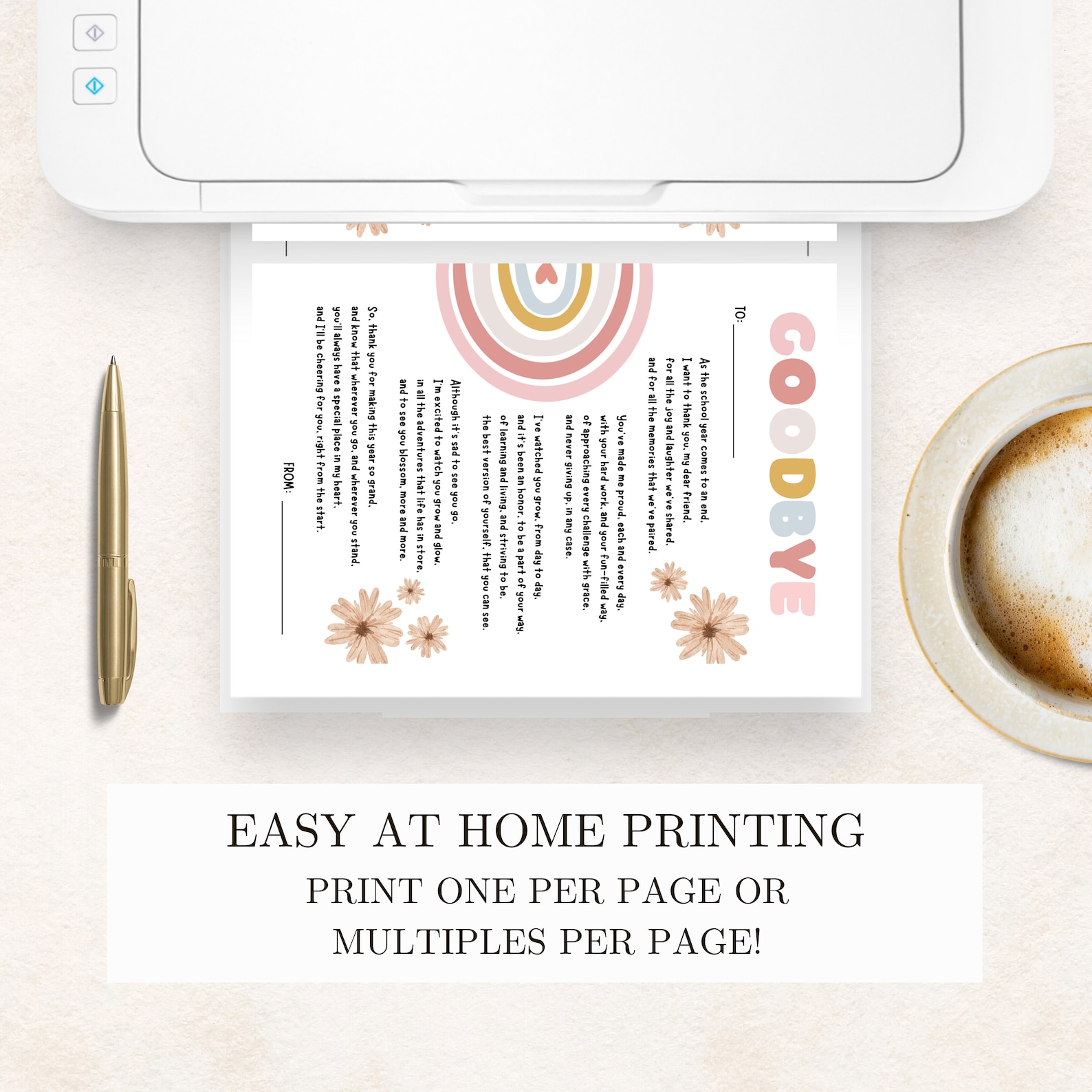 Teacher Goodbye Gift to Students, Last Day of School Gift From Teacher ...