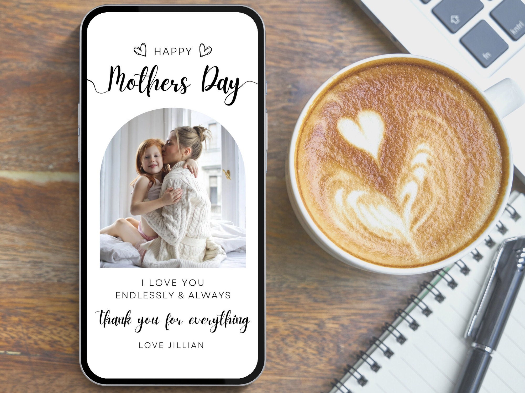 Personalized Mother's Day Card, Custom Mothers Day Card, Happy Mother's ...