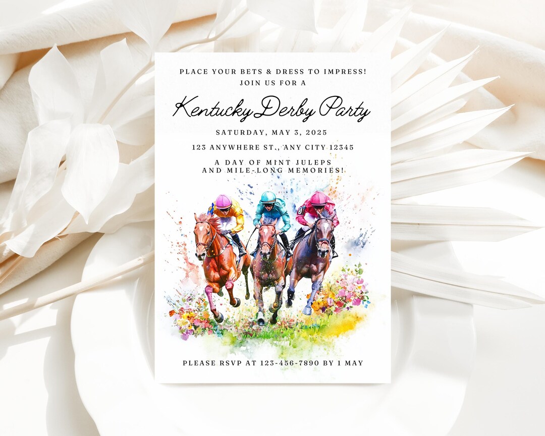 Kentucky Derby Party Invitation | Talk Derby to Me | Kentucky Derby ...