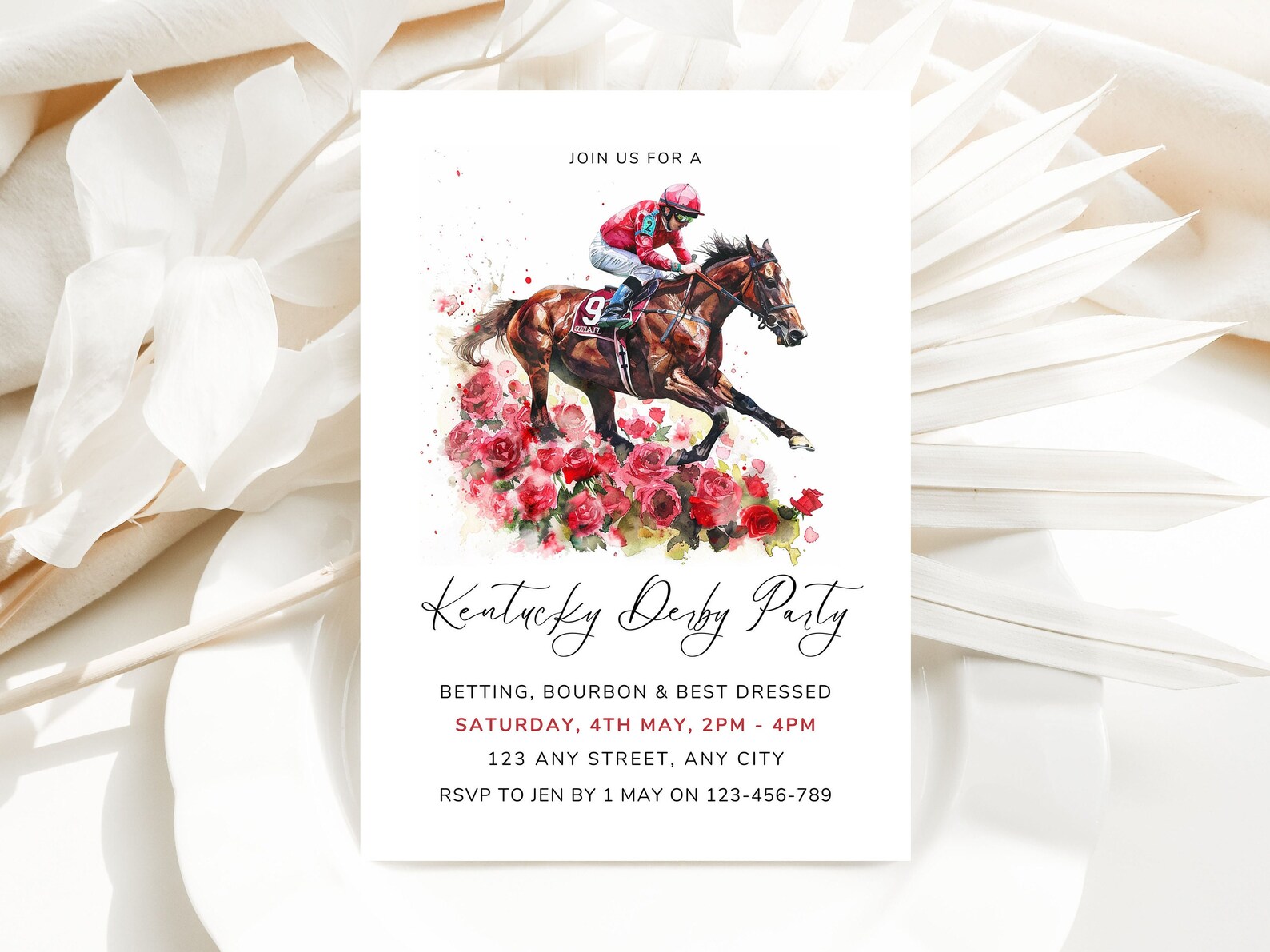 Kentucky Derby Party Invitation | Talk Derby to Me | Kentucky Derby ...