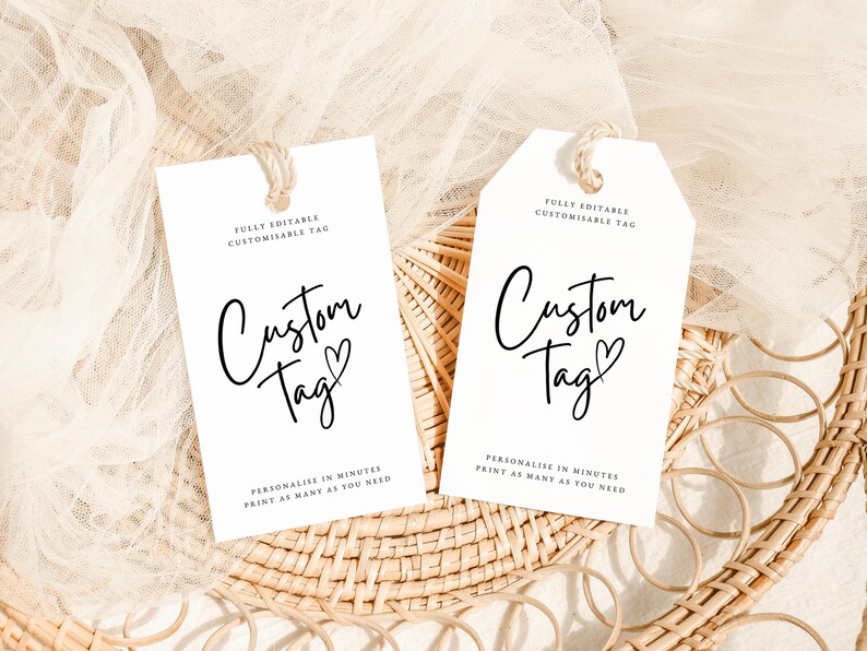 Editable Thank You Tag Template | 2.5x3 Canva Gift Tag | Printable ...