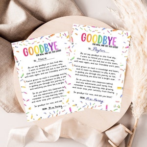 Teacher Goodbye Gift to Students, Last Day of School Gift From Teacher ...