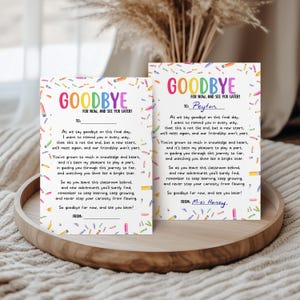 Teacher Goodbye Gift to Students, Last Day of School Gift From Teacher ...