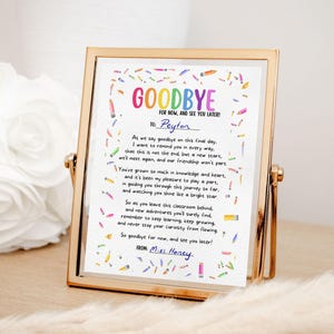 Teacher Goodbye Gift to Students, Last Day of School Gift From Teacher ...