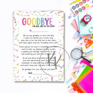 Teacher Goodbye Gift to Students Last Day of School Gift From - Etsy