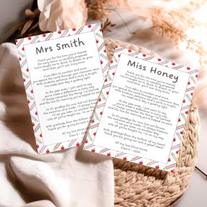 Editable Teacher Goodbye Gift, Last Day of School Gift to Teacher ...