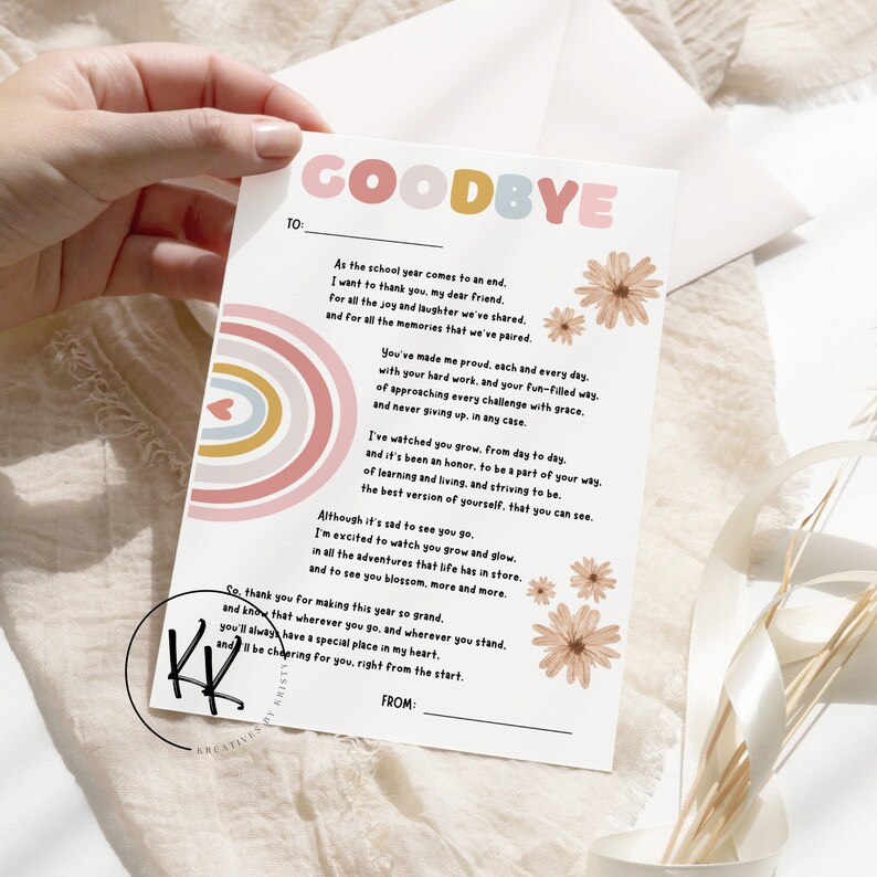 Teacher Goodbye Gift to Students Last Day of School Gift From - Etsy