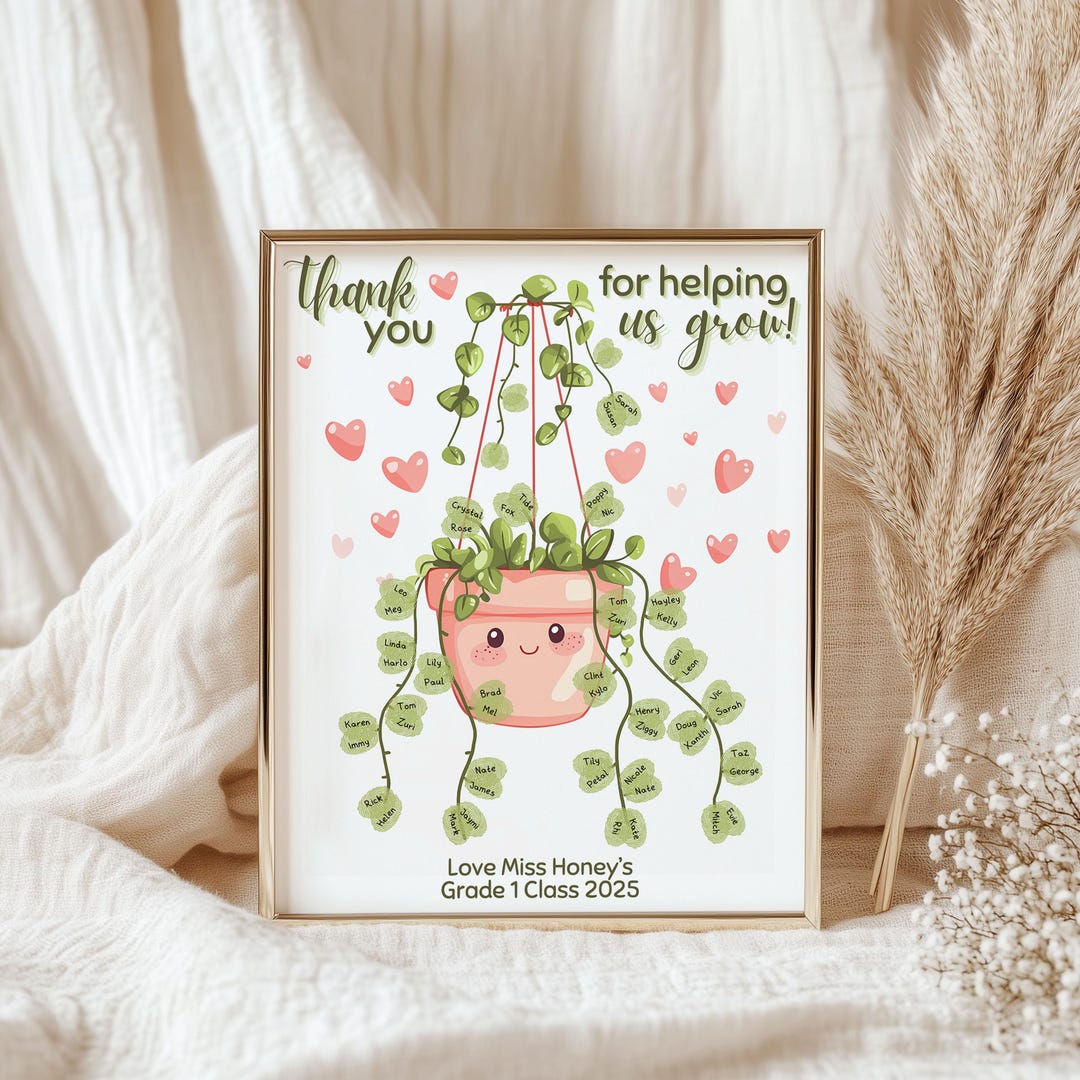 Fingerprint Art String of Pearls Teacher Appreciation Gift | End of ...