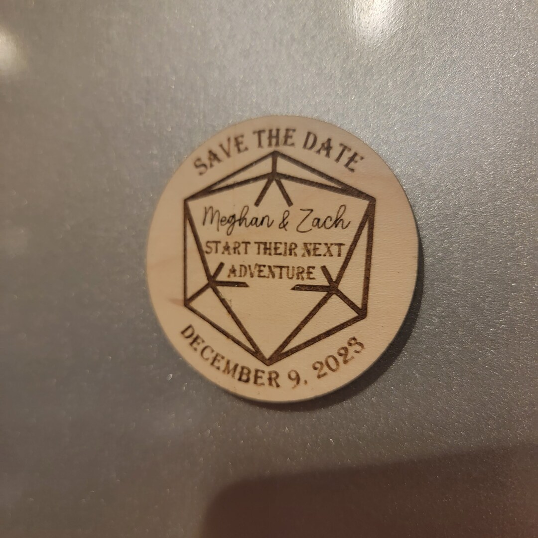 Personalized Fantasy D20 Save the Date Magnets - Etsy