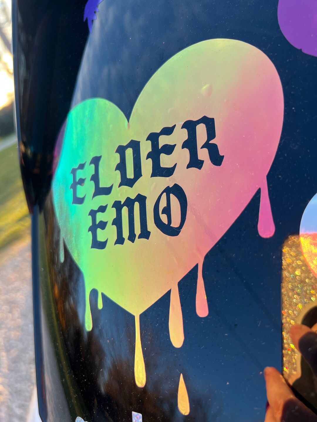 Dripping Heart Elder Emo Vinyl Decal - Etsy
