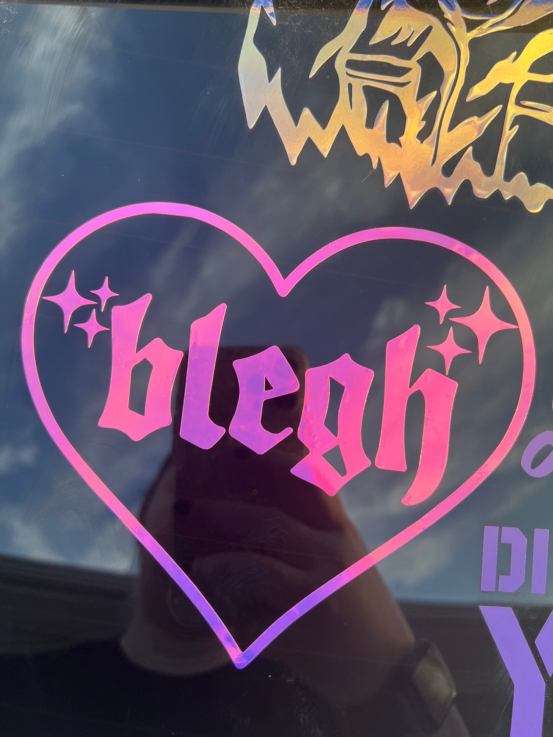 BLEGH Heart Decal - Etsy