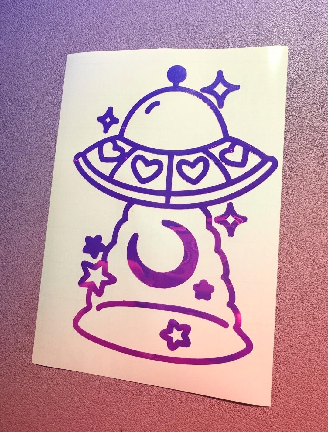 Trippy Alien Spaceship Decal, Car Decals, Window Decals, Aliens Decals ...