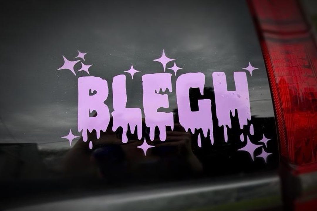 Dripping Sparkle BLEGH Decal - Etsy