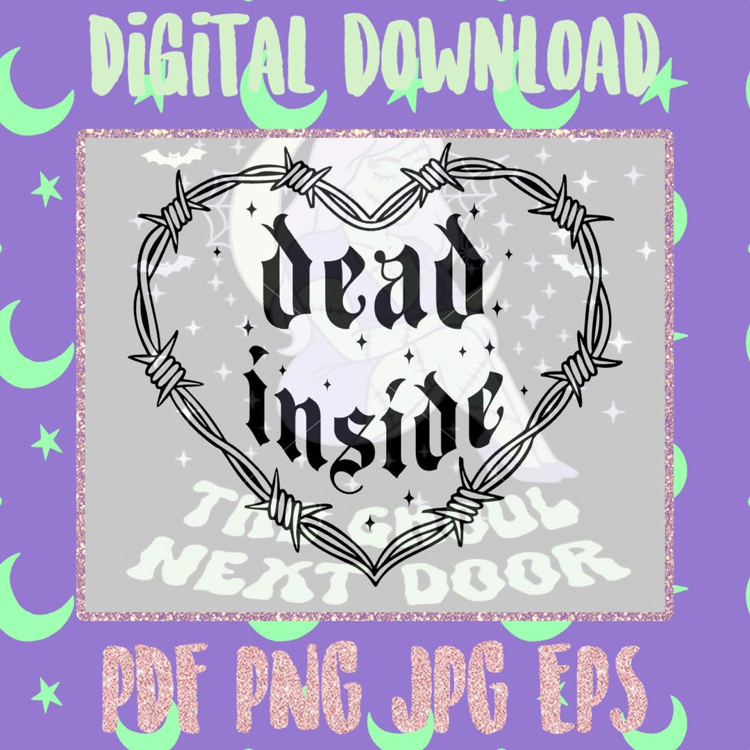 Barbed Wire Dead Inside Digital Download - Etsy