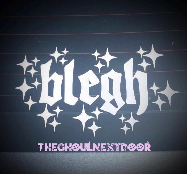 BLEGH Sparkle Vinyl Decal - Etsy