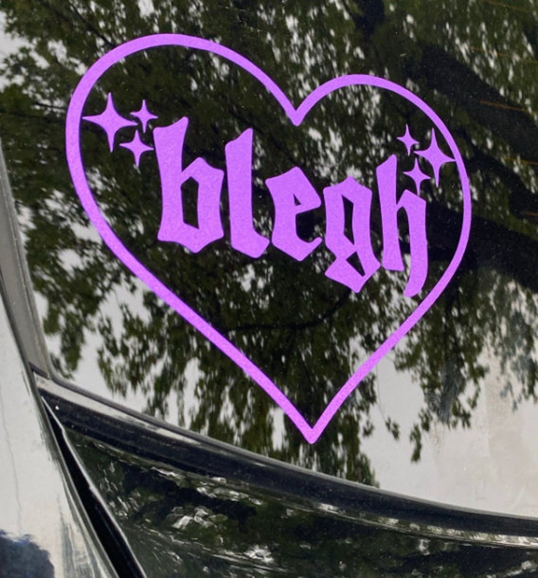 BLEGH Heart Decal - Etsy