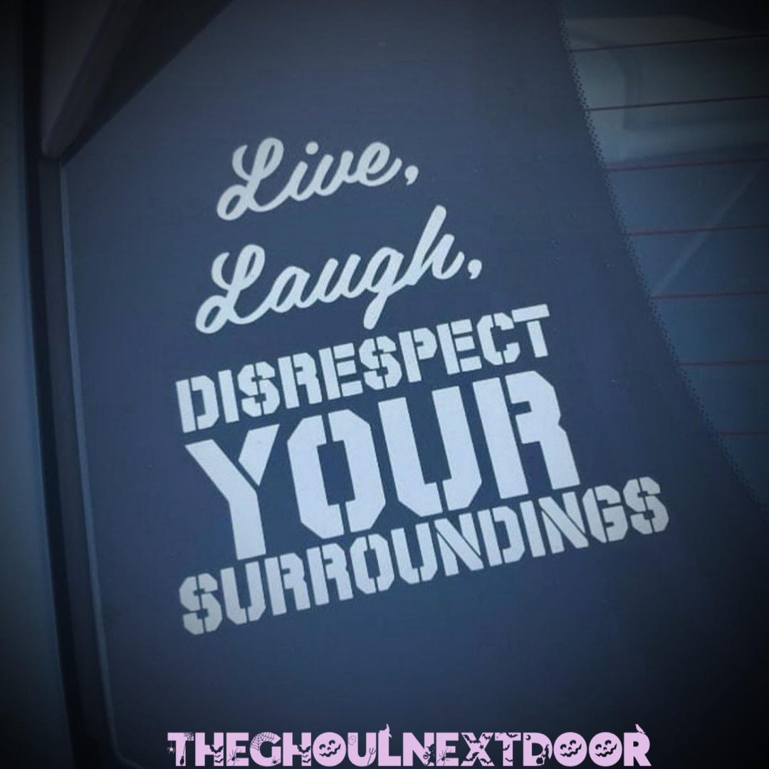 Disrespect Your Surroundings Vinyl Decal - Etsy