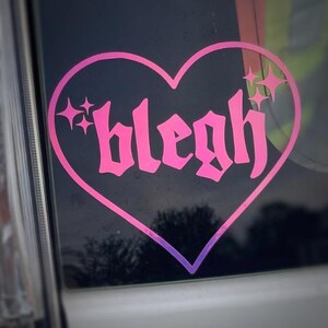 BLEGH Heart Decal - Etsy