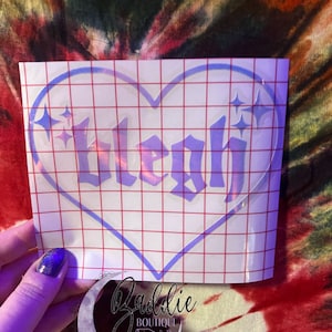 BLEGH Heart Decal - Etsy