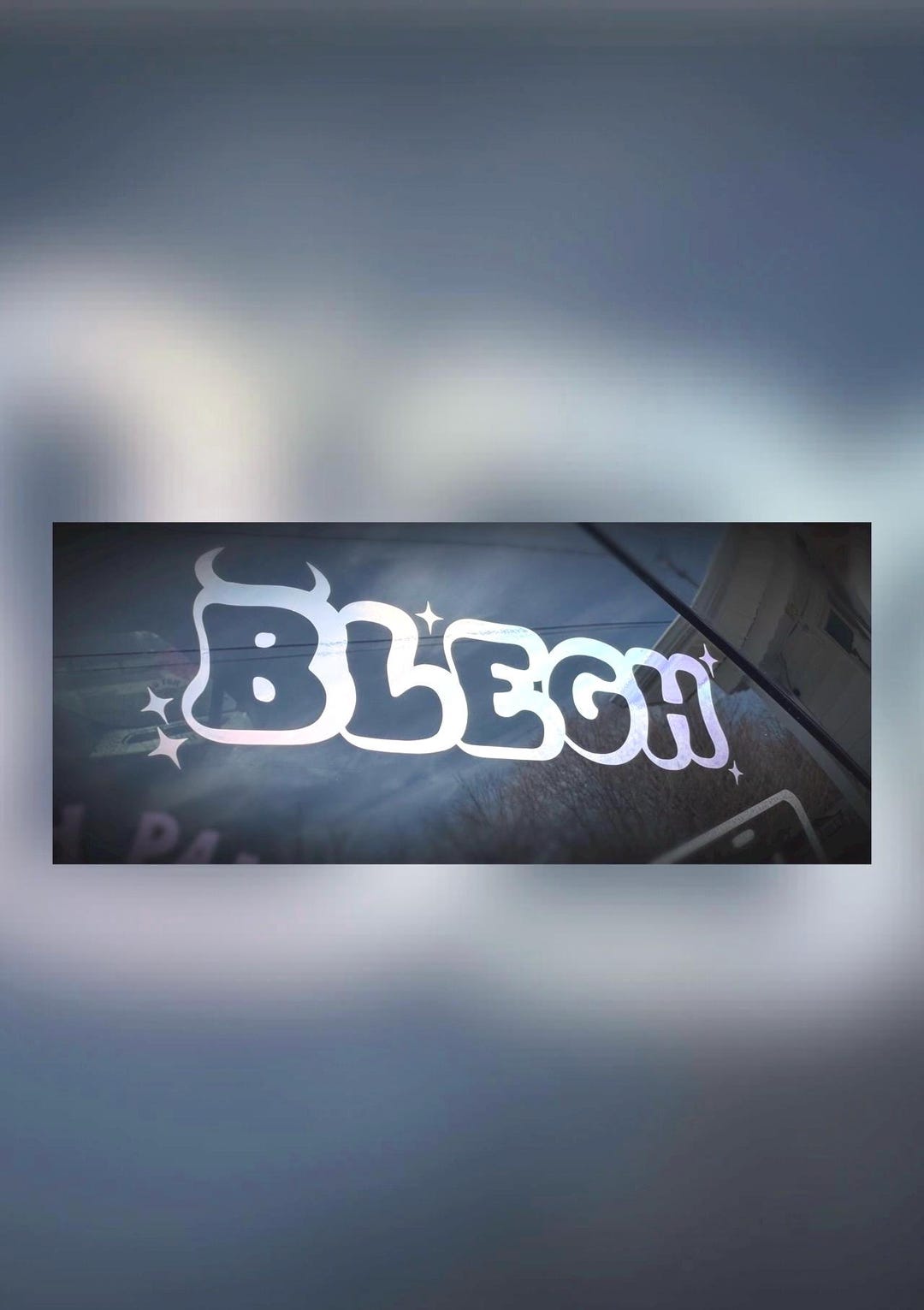 BLEGH Devil Horns Decal, Car Decal, Window Decal, BLEGH Decals, Heart ...