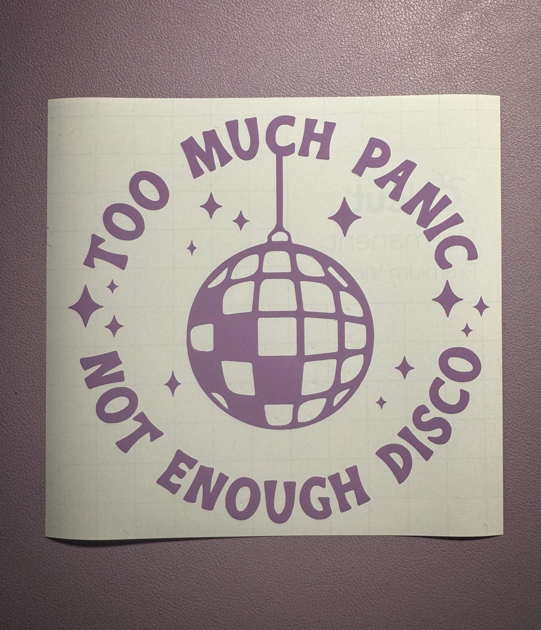 Too Much Panic Not Enough Disco Decal - Etsy