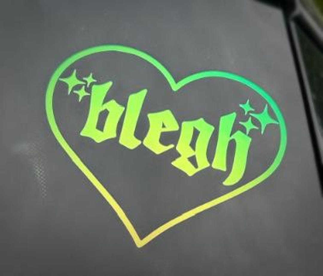 BLEGH Heart Decal - Etsy