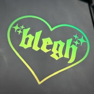 BLEGH Heart Decal - Etsy