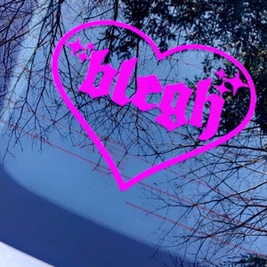 BLEGH Heart Decal - Etsy