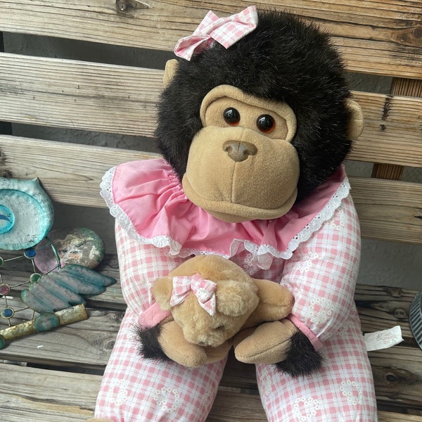 Vintage Monkey Plush - Etsy