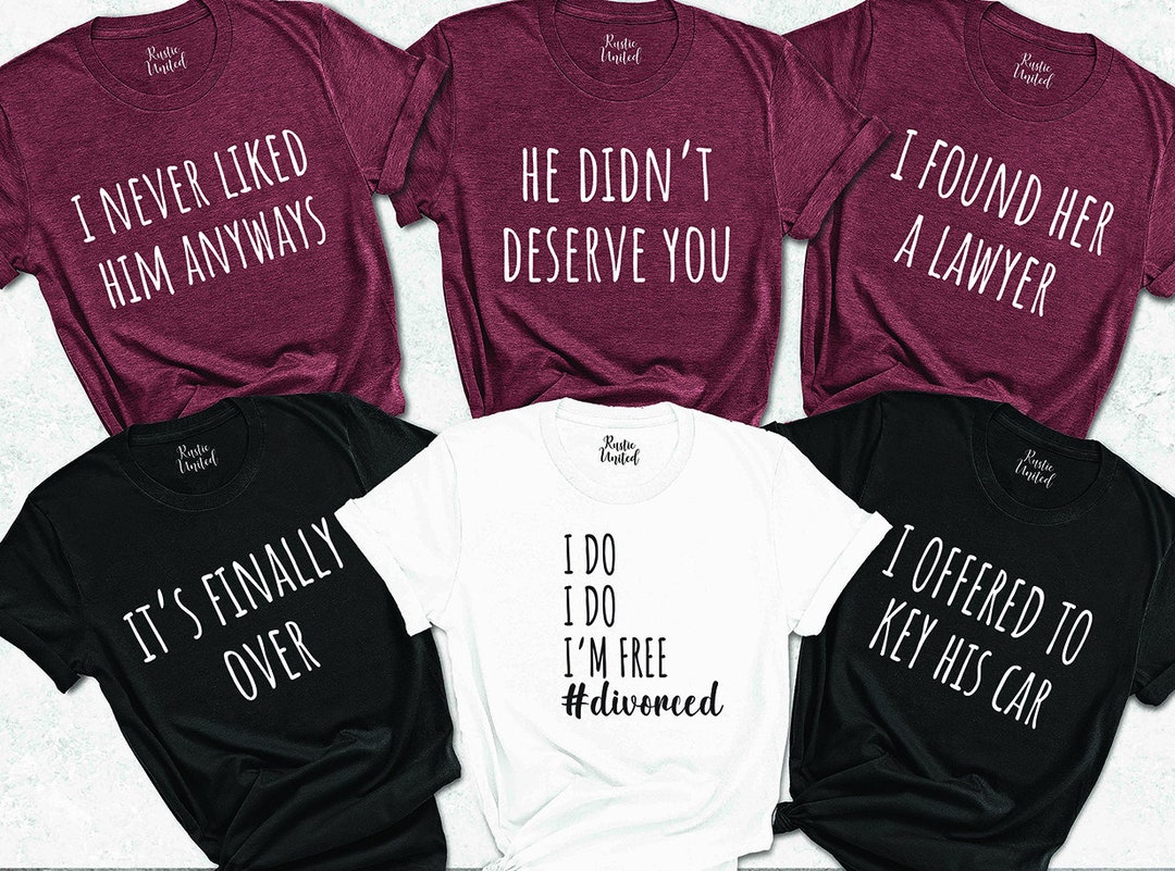 Funny Divorce Party Shirts: Matching Divorced AF T-shirts - Etsy
