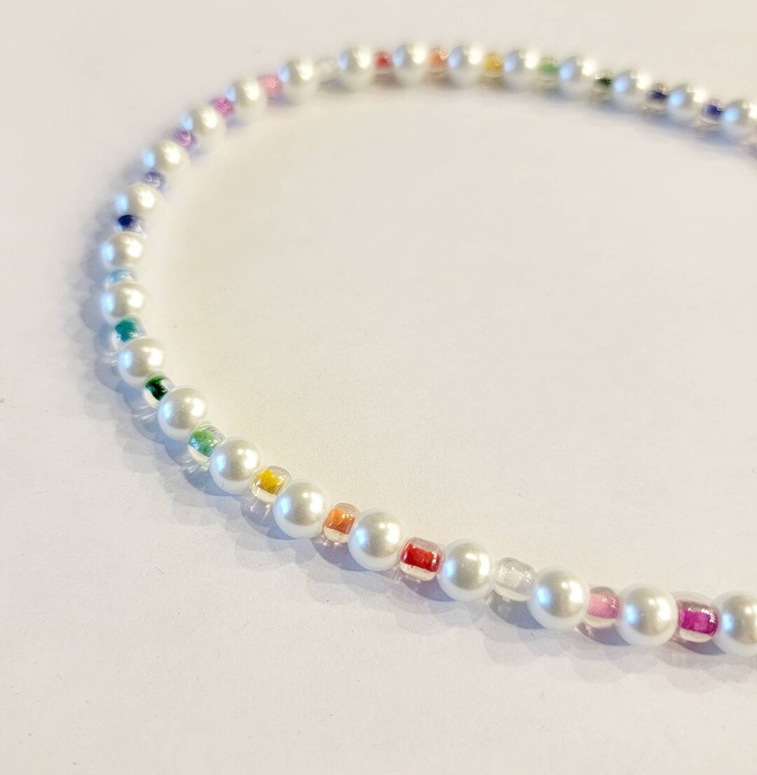 Cute Kandi Kid Pastel Kawaii Rainbow Pattern Faux Pearl - Etsy