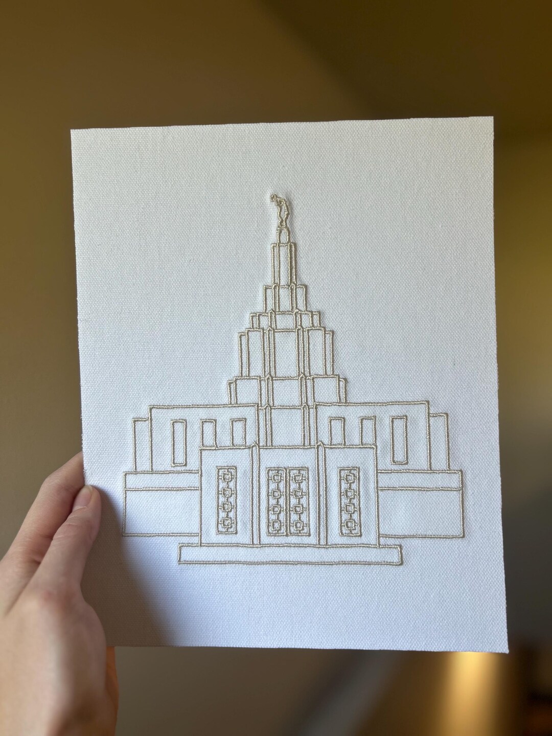 8x10 Embroidered Idaho Falls Temple Wall Art, LDS Gift, Lds Temple ...