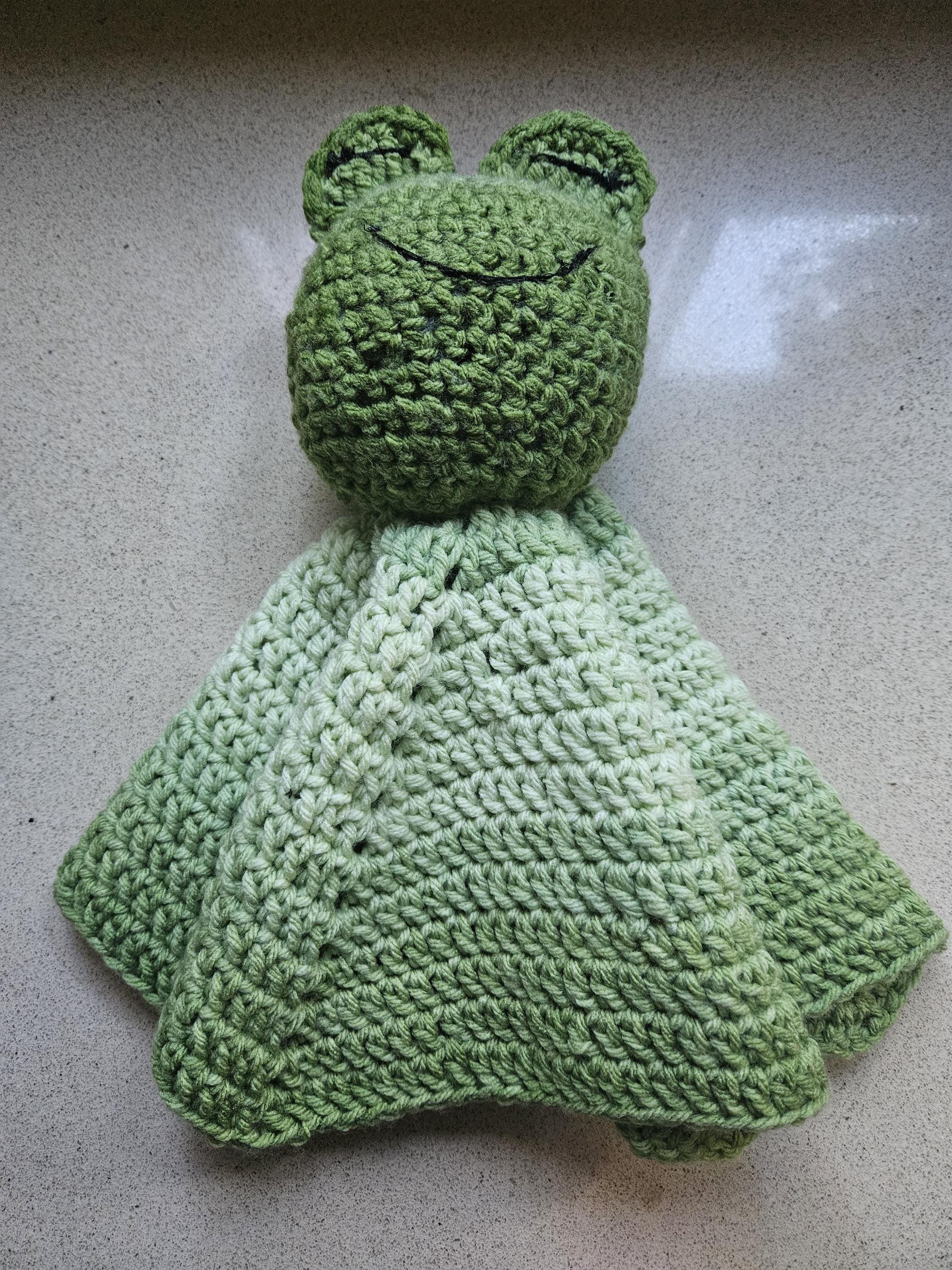 Sleeping Frog Lovey | Crochet Baby Lovey | Message for Custom Add-ons ...
