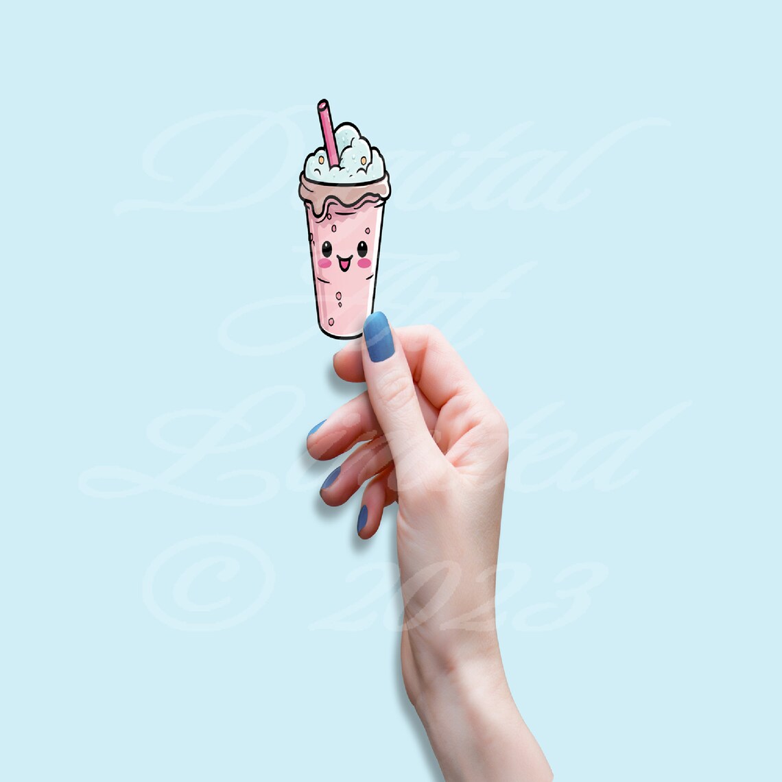 Digital Milkshake Stickers, Printable, Kiss Cut Stickers, Journal ...
