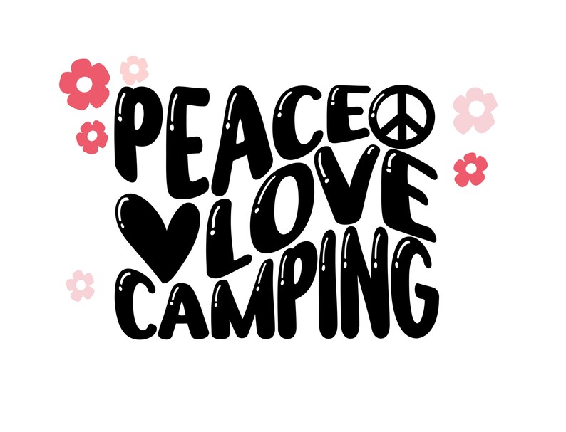 Peace Love Camping | PNG JPEG Digital Clipart Download | Small Business ...
