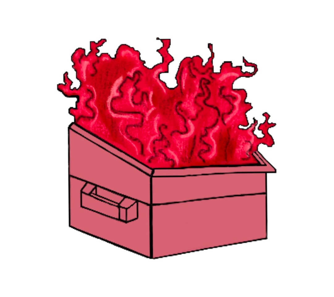 Dumpster Fire | Pink Dumpster Fire | Digital Download | PNG Pink ...