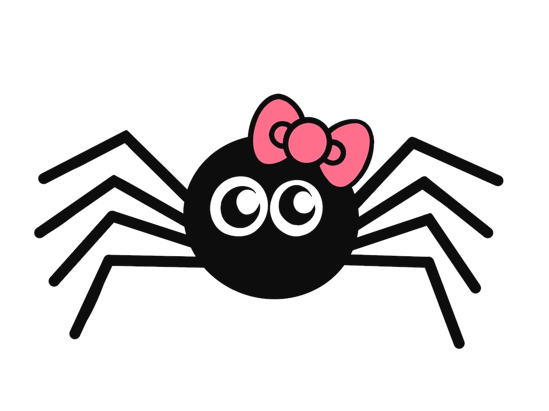 Spider With Pink Bow | Girly Spider Art | Digital Download | Art for ...
