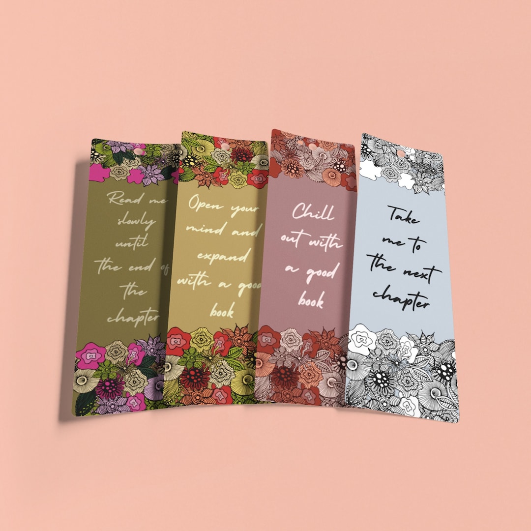 QUOTES for READERS 2.3x7" Printable Bookmarks Set of 4 - Instant ...