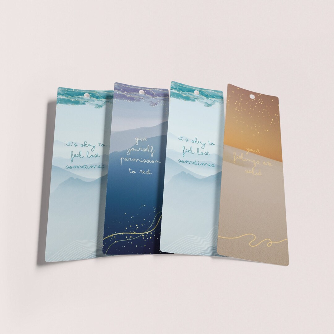 SELF LOVE 2.3x7" Printable Bookmarks Set of 4 - Bookmark Instant ...